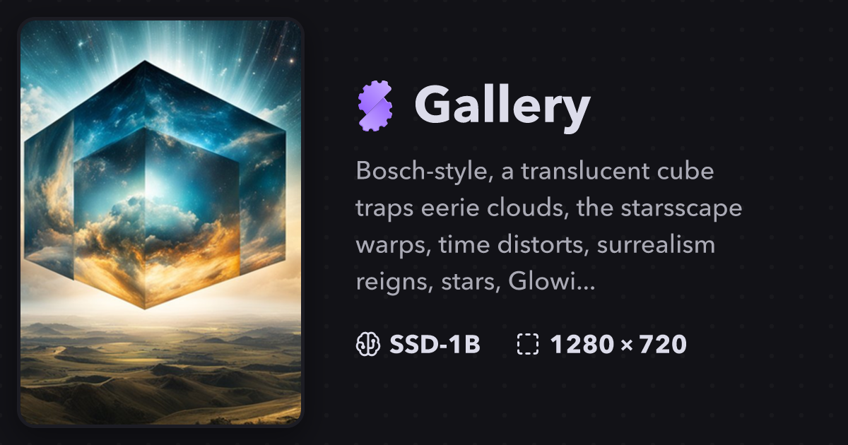 "Bosch-style, a translucent cube traps..." | Gallery | Stablecog