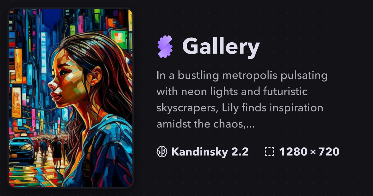 "In a bustling metropolis pulsating wi..." | Gallery | Stablecog