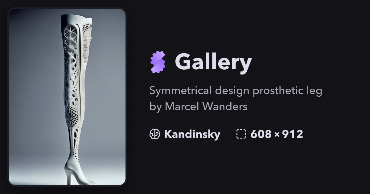 "Symmetrical design prosthetic leg by ..." | Gallery | Stablecog