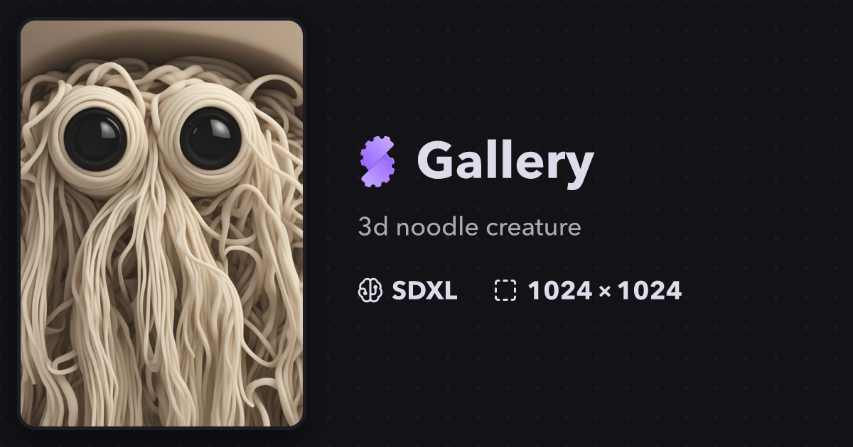 3d noodle creature | Gallery