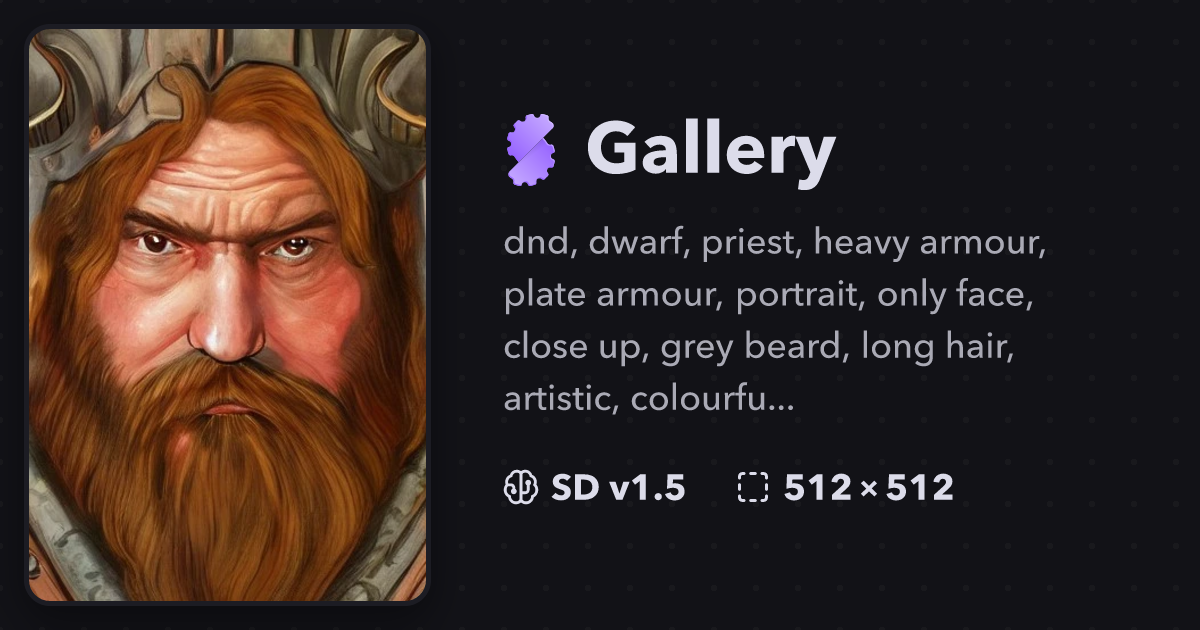 "dnd, dwarf, priest, heavy armour, pla..." | Gallery | Stablecog