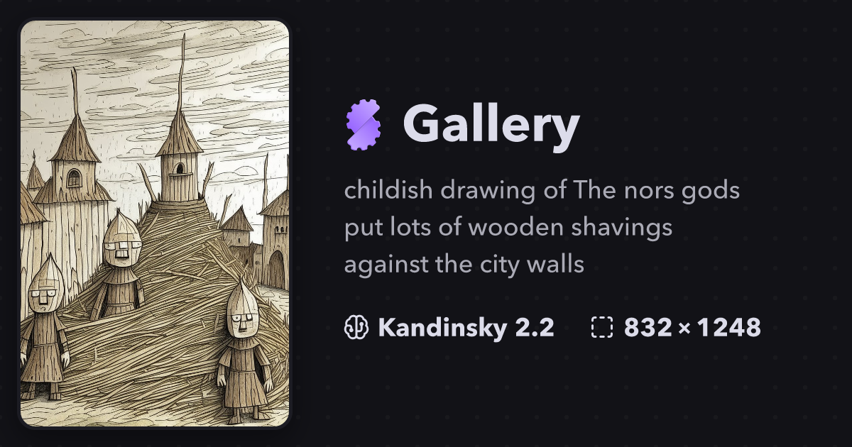 "childish drawing of The nors gods put lo..." | Gallery | Stablecog