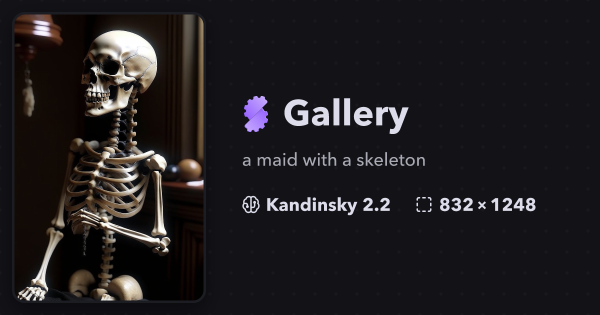 "a maid with a skeleton" | Gallery | Stablecog