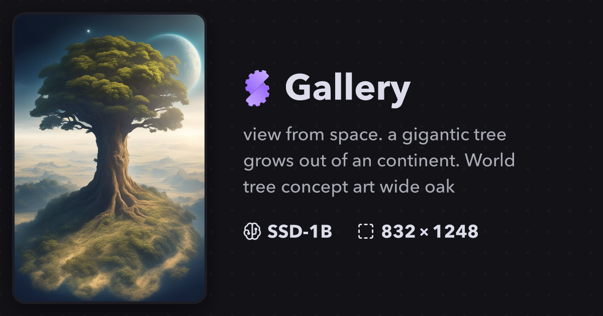 "view from space. a gigantic tree grow..." | Gallery | Stablecog