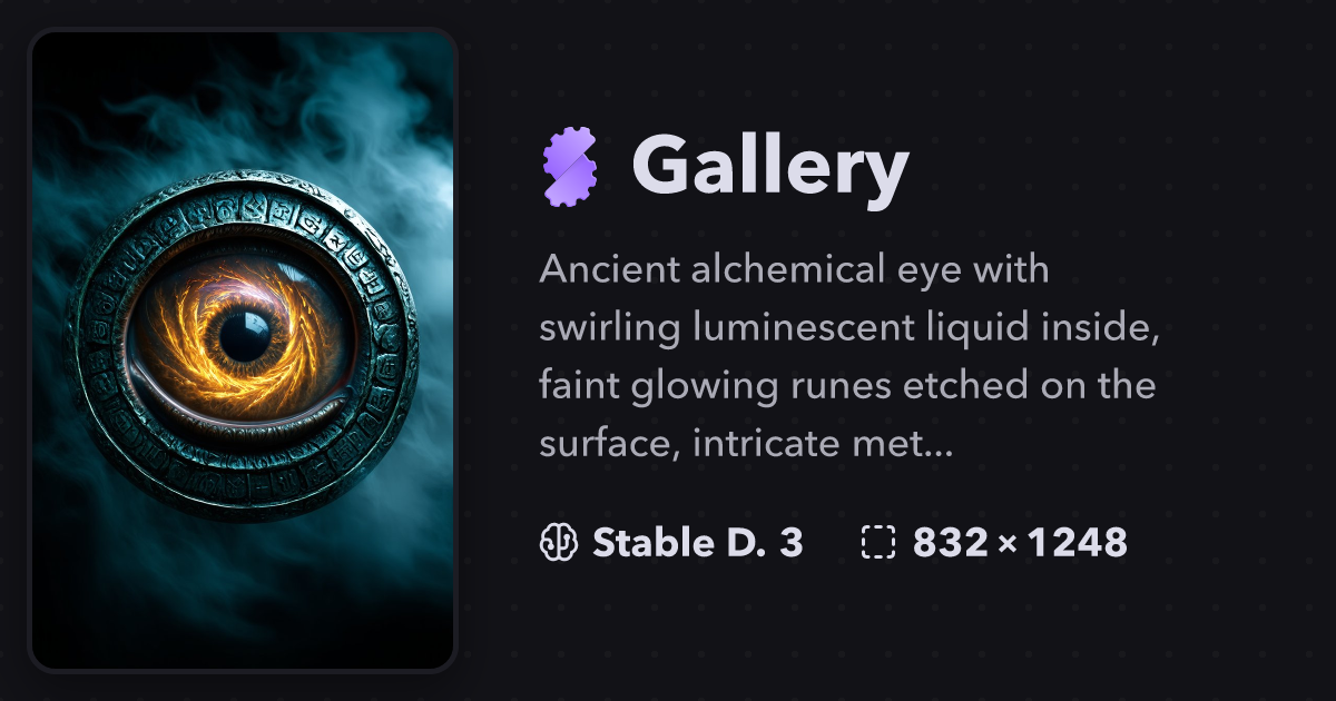 "Ancient alchemical eye with swirling ..." | Gallery | Stablecog