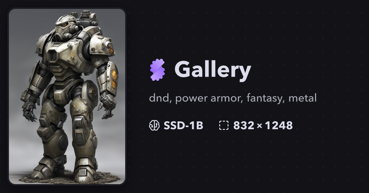 "dnd, power armor, fantasy, metal" | Gallery | Stablecog