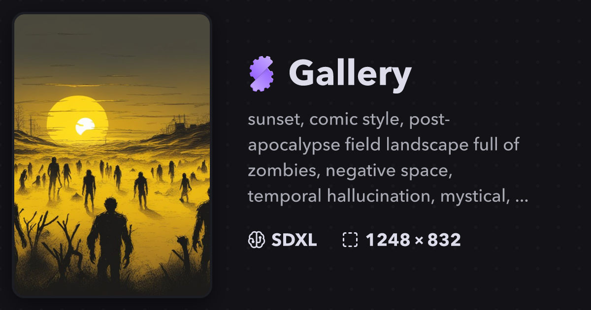 "sunset, comic style, post-apocalypse ..." | Gallery | Stablecog