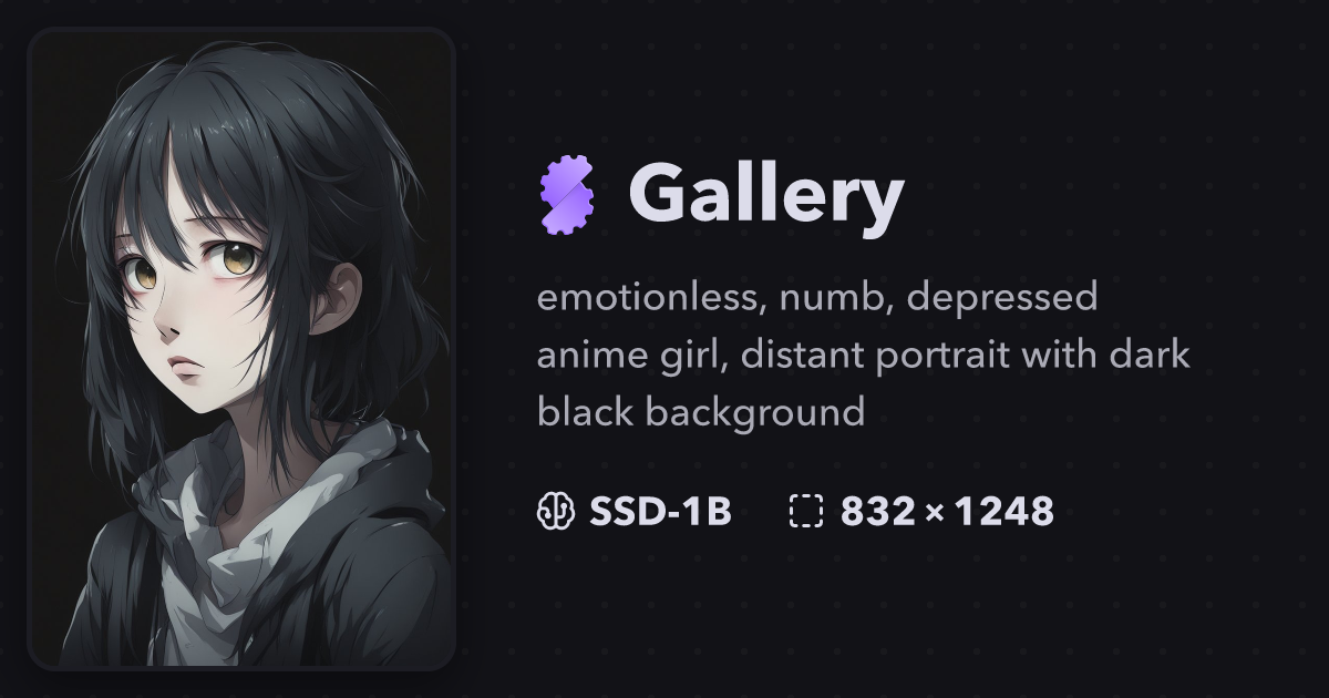 "emotionless, numb, depressed anime gi..." | Gallery | Stablecog