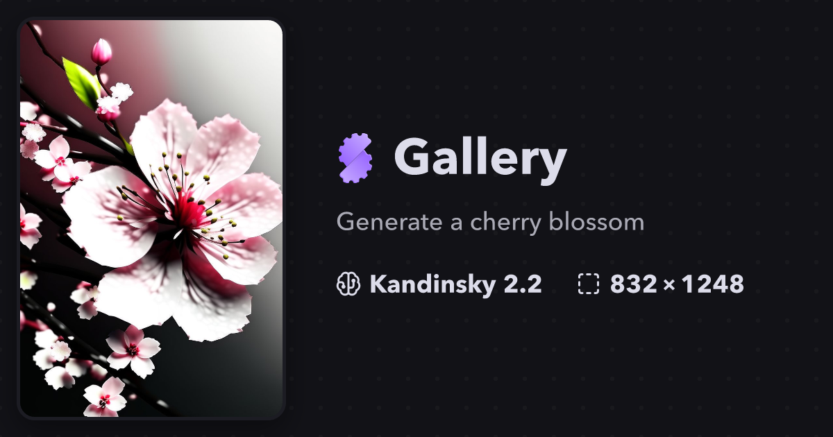 "Generate a cherry blossom" | Gallery | Stablecog
