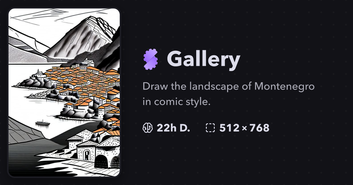 "Draw the landscape of Montenegro in c..." | Gallery | Stablecog