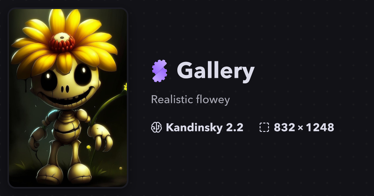 "Realistic flowey" | Gallery | Stablecog