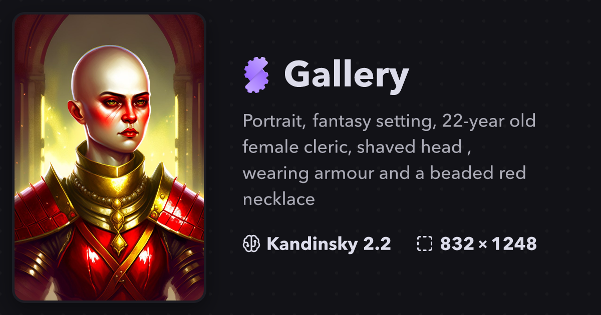 "Portrait, fantasy setting, 22-year ol..." | Gallery | Stablecog