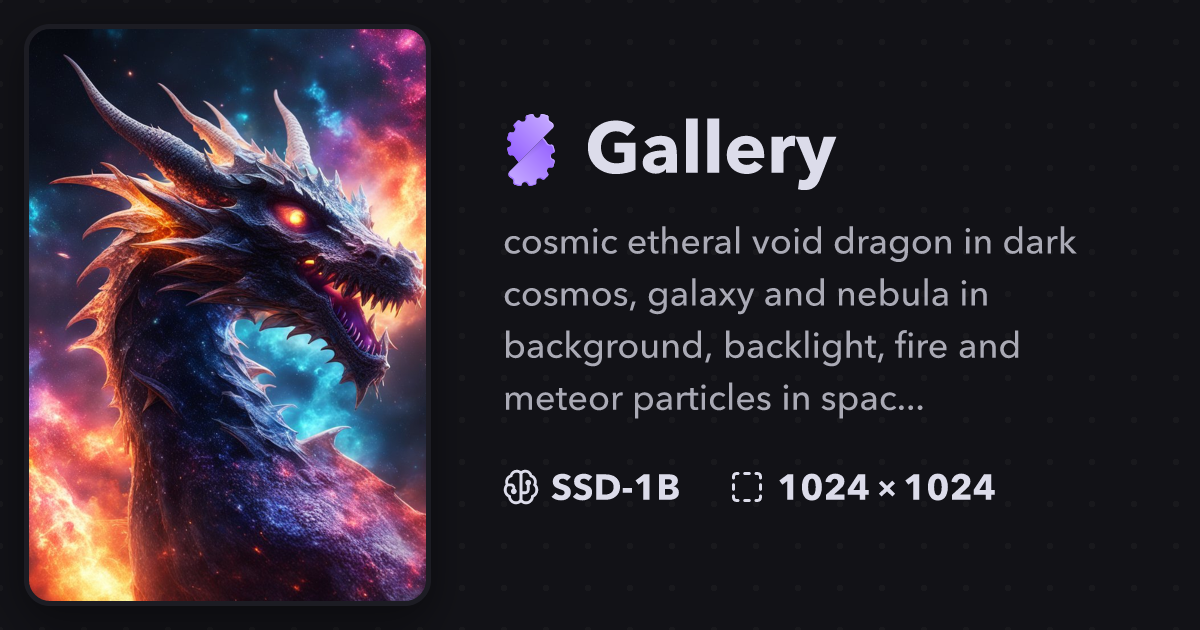 "cosmic etheral void dragon in dark co..." | Gallery | Stablecog