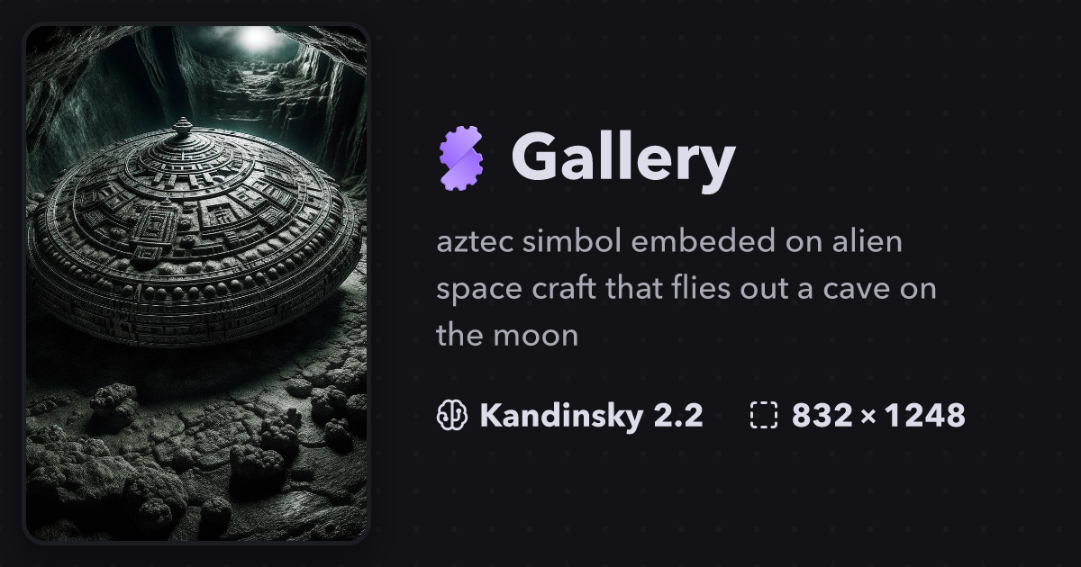 "aztec simbol embeded on alien space c..." | Gallery | Stablecog