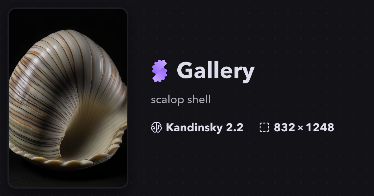 "scalop shell" | Gallery | Stablecog