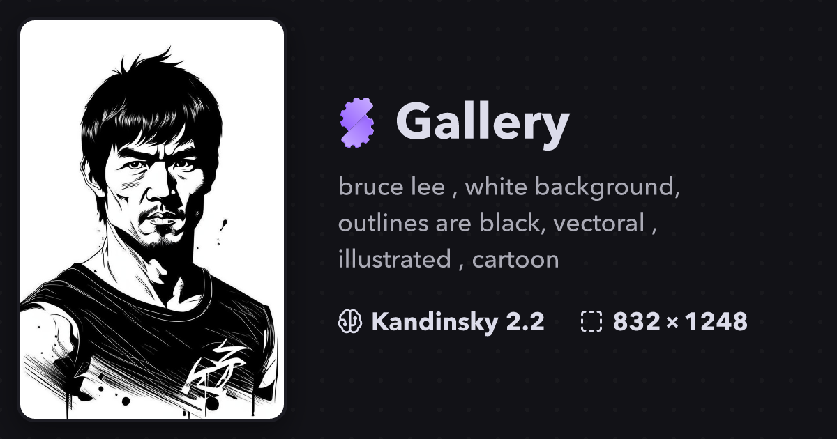 "bruce lee , white background, outline..." | Gallery | Stablecog