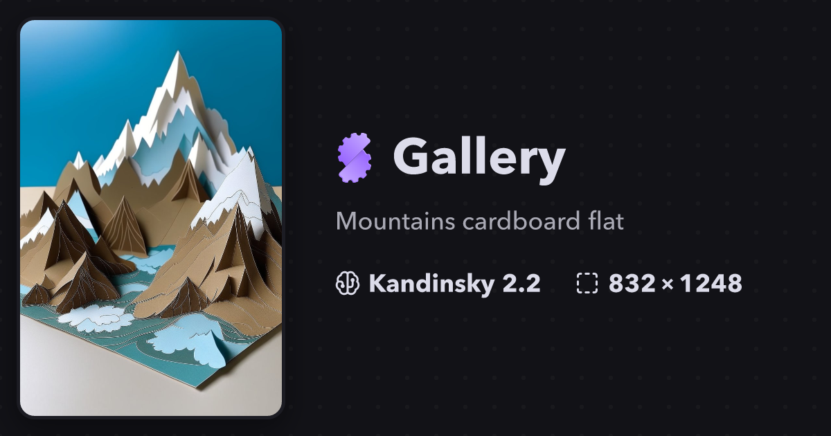 "Mountains cardboard flat" | Gallery | Stablecog