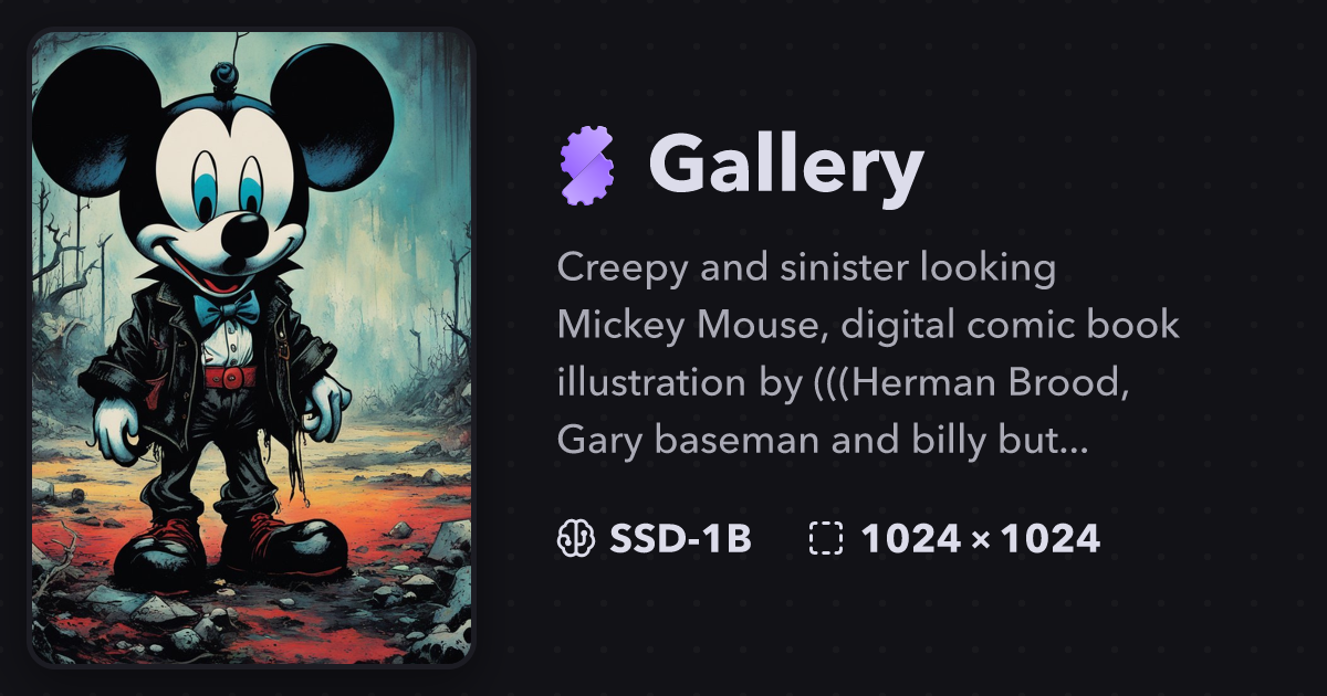 "Creepy and sinister looking Mickey Mo..." | Gallery | Stablecog