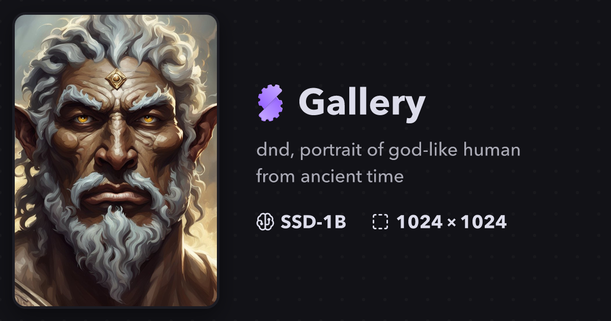 "dnd, portrait of god-like human from anc..." | Gallery | Stablecog