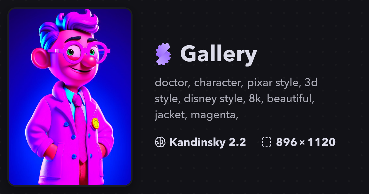 "doctor, character, pixar style, 3d st..." | Gallery | Stablecog