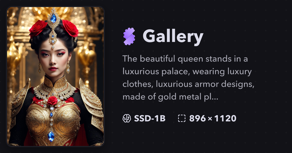"The beautiful queen stands in a luxuriou..." | Gallery | Stablecog