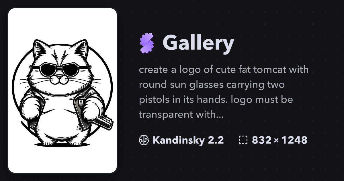 Create a logo of cute fat tomcat with round sun gl... | Gallery