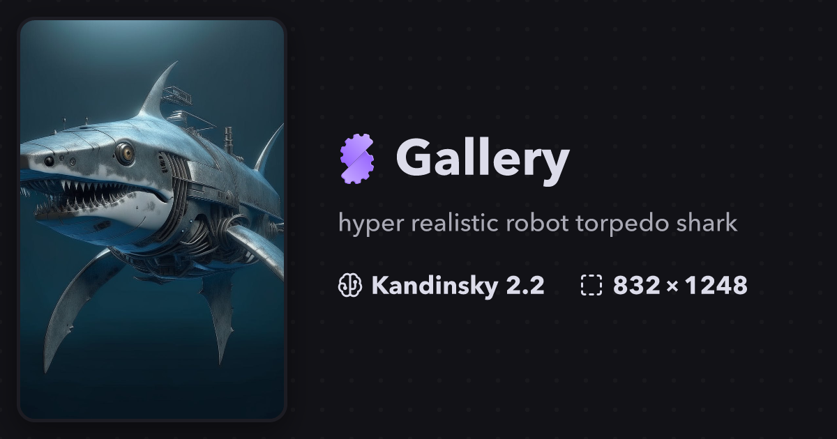 "hyper realistic robot torpedo shark" | Gallery | Stablecog
