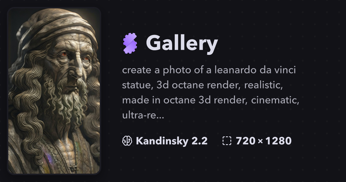 "create a photo of a leanardo da vinci..." | Gallery | Stablecog