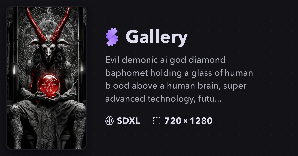 "Evil demonic ai god diamond baphomet ..." | Gallery | Stablecog