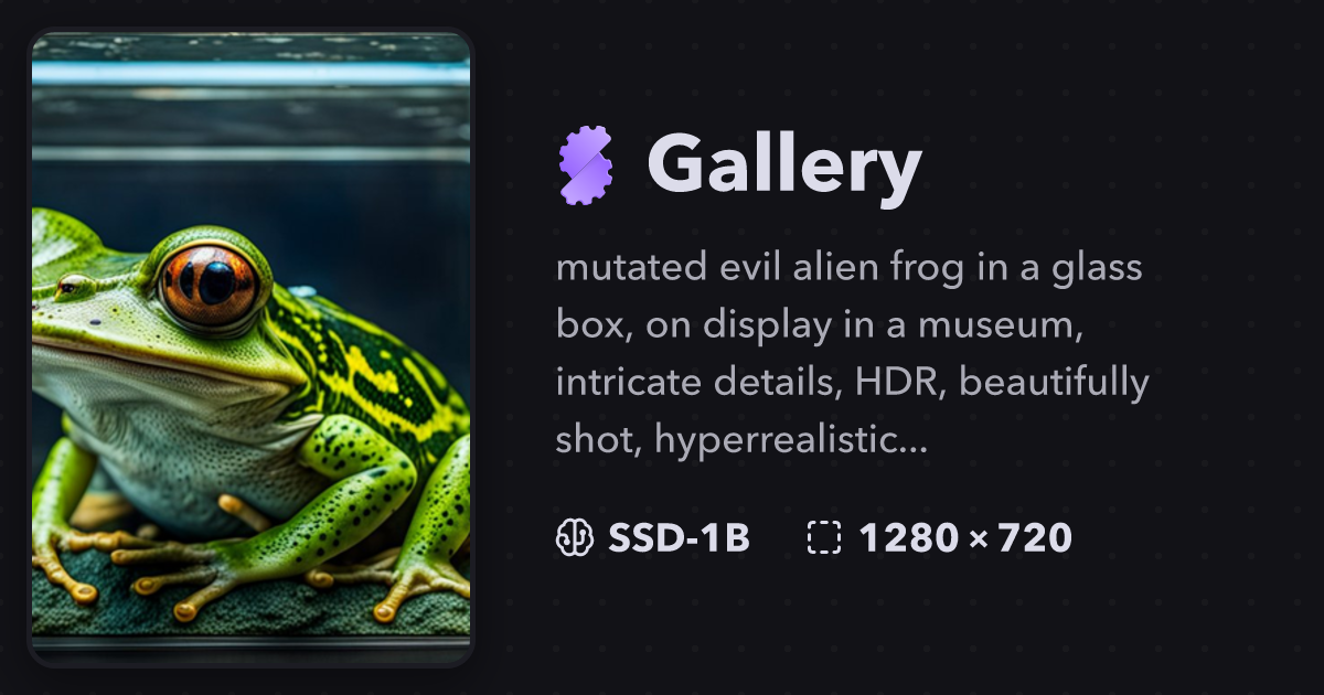 "mutated evil alien frog in a glass bo..." | Gallery | Stablecog