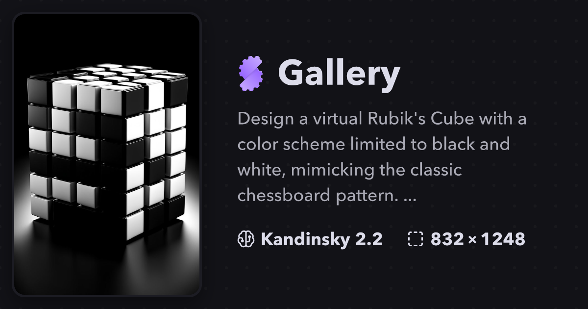 "Design a virtual Rubik's Cube with a ..." | Gallery | Stablecog