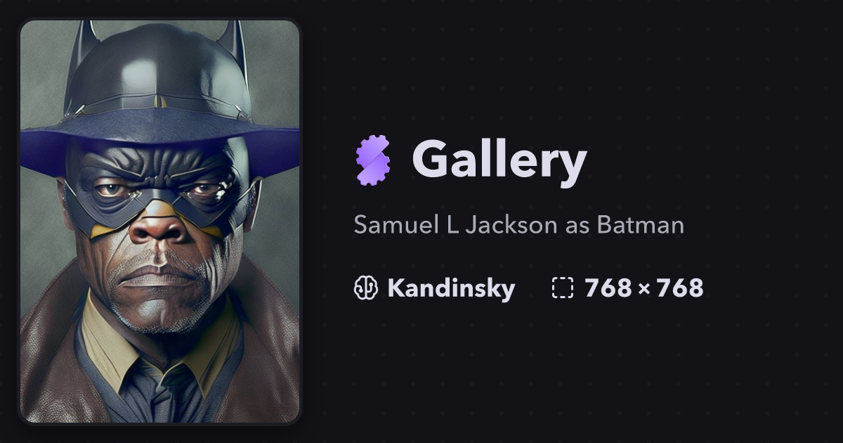 "Samuel L Jackson as Batman" | Gallery | Stablecog