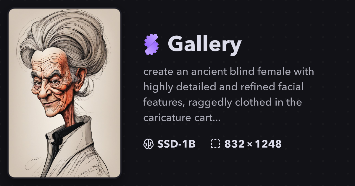 "create an ancient blind female with h..." | Gallery | Stablecog