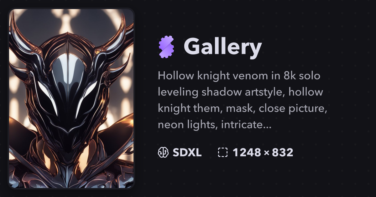 "Hollow knight venom in 8k solo leveli..." | Gallery | Stablecog