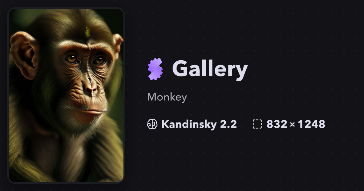 "Monkey" | Gallery | Stablecog