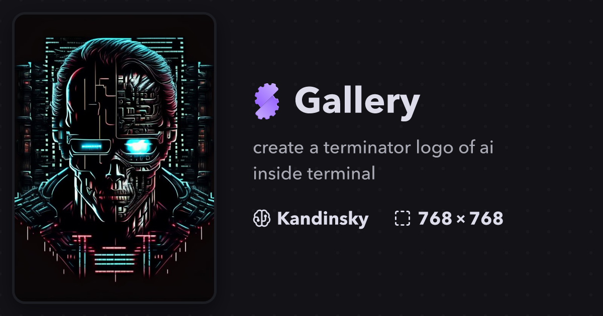 "create a terminator logo of ai inside..." | Gallery | Stablecog