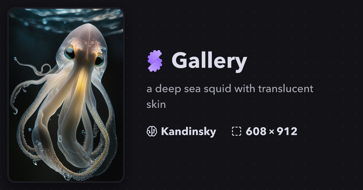 "a deep sea squid with translucent skin" | Gallery | Stablecog
