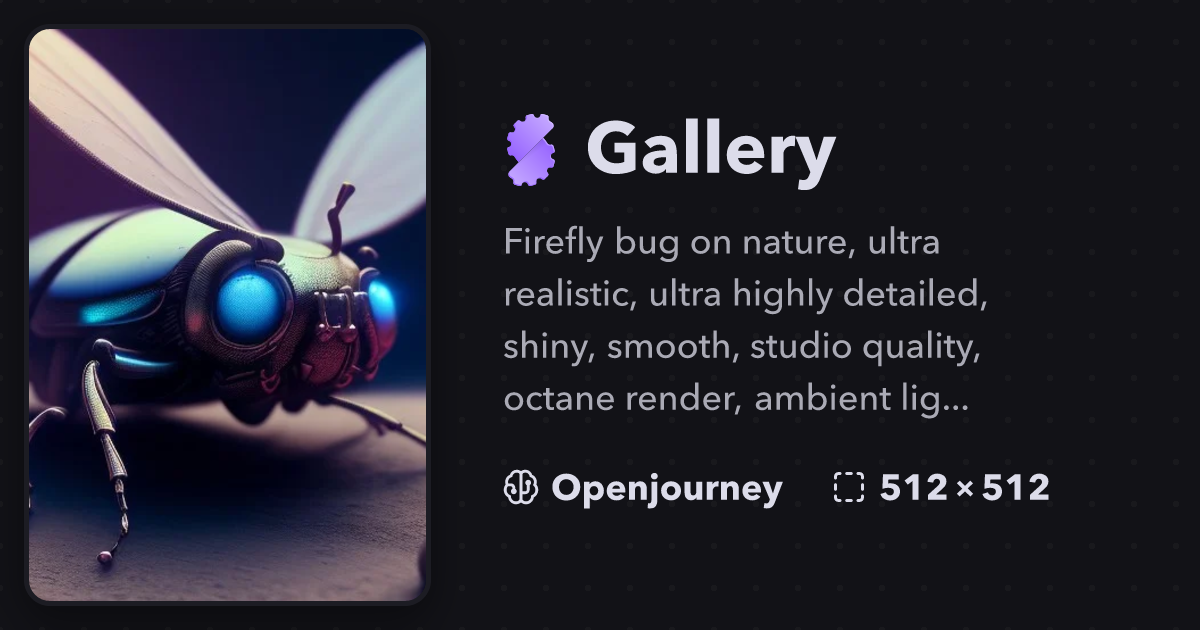 "Firefly bug on nature, ultra realisti..." | Gallery | Stablecog