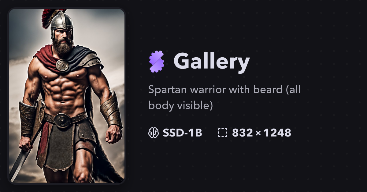 "Spartan warrior with beard (all body ..." | Gallery | Stablecog