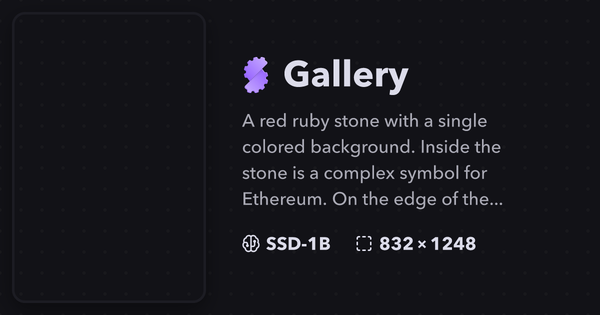 "A red ruby stone with a single colore..." | Gallery | Stablecog