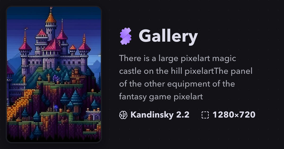 "There is a large pixelart magic castl..." | Gallery | Stablecog