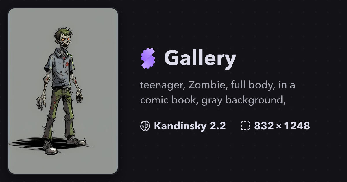 "teenager, Zombie, full body, in a com..." | Gallery | Stablecog