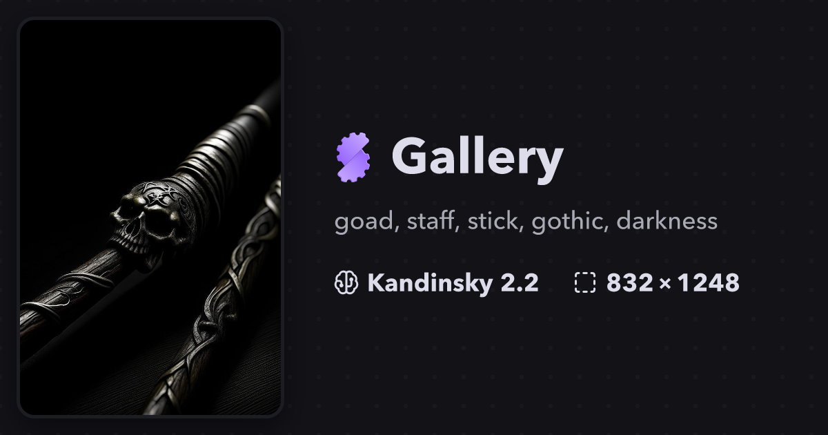 "goad, staff, stick, gothic, darkness" | Gallery | Stablecog