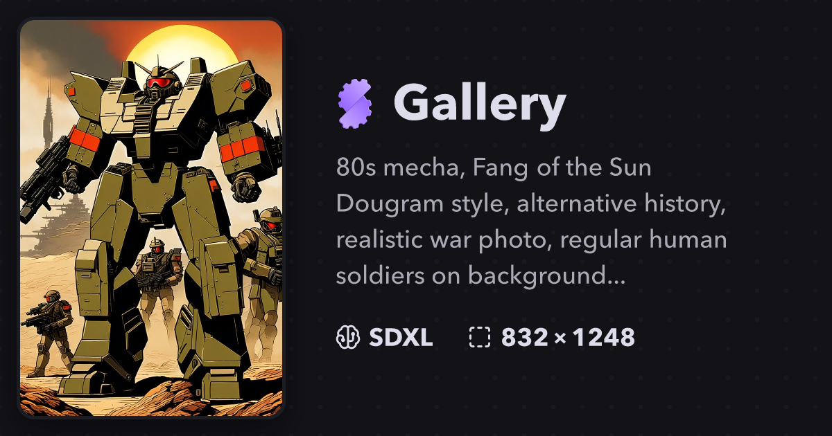"80s mecha, Fang of the Sun Dougram st..." | Gallery | Stablecog