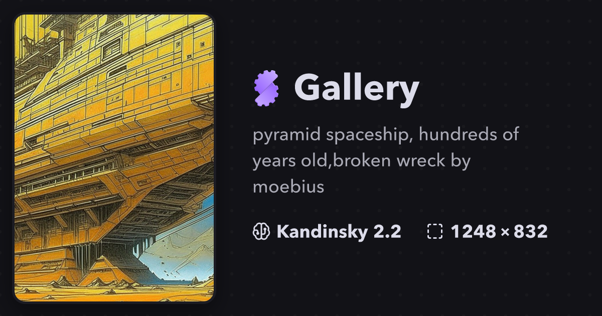 "pyramid spaceship, hundreds of years ..." | Gallery | Stablecog