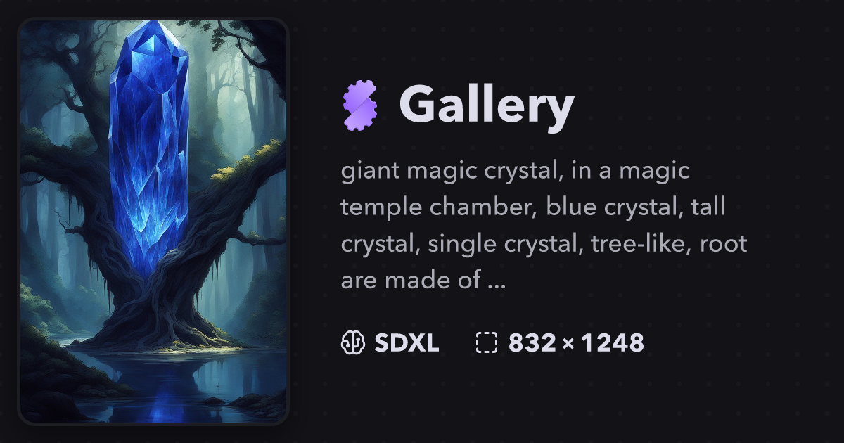 "giant magic crystal, in a magic templ..." | Gallery | Stablecog