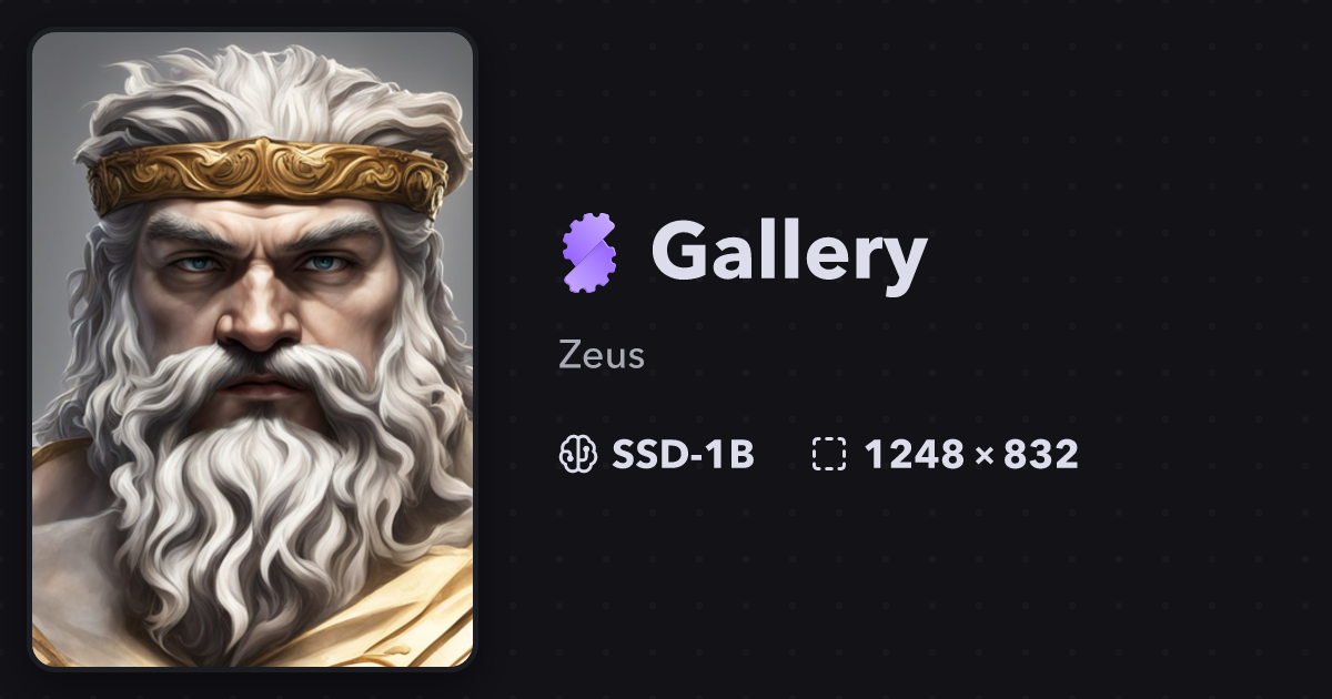 "Zeus" | Gallery | Stablecog