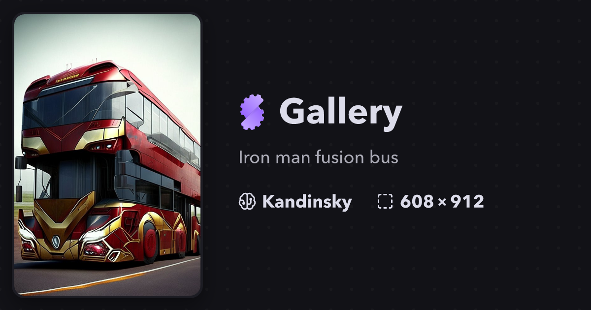 "Iron man fusion bus" | Gallery | Stablecog