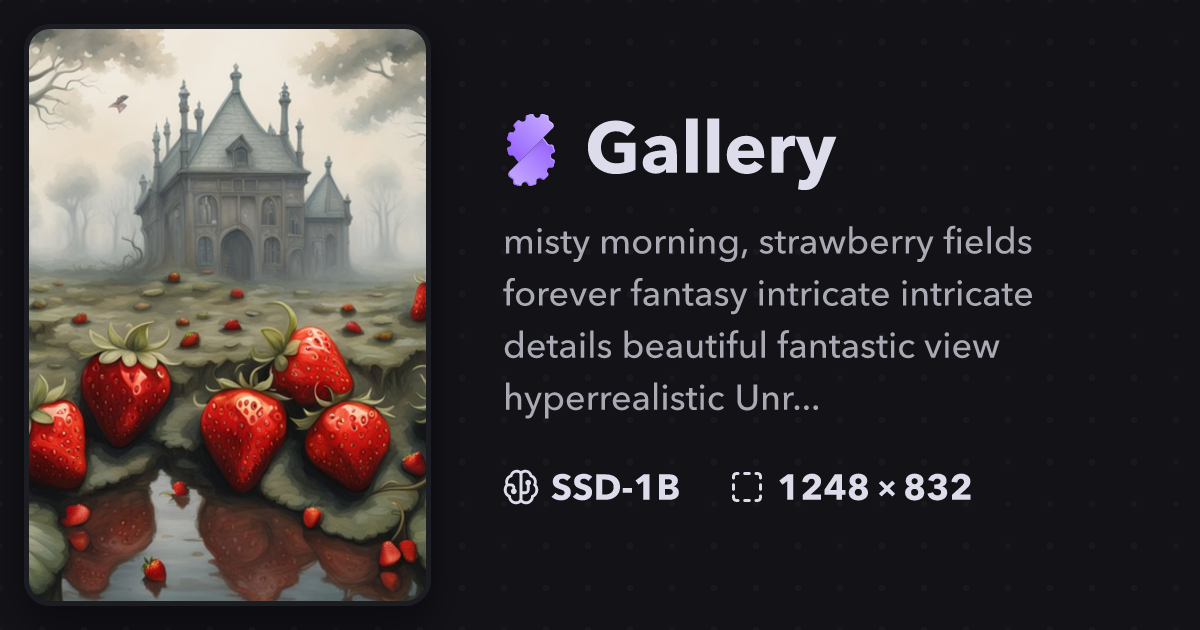 "misty morning, strawberry fields fore..." | Gallery | Stablecog