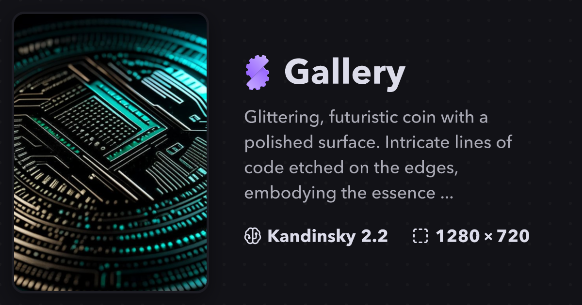 Glittering, futuristic coin with a polished surfac... | Gallery